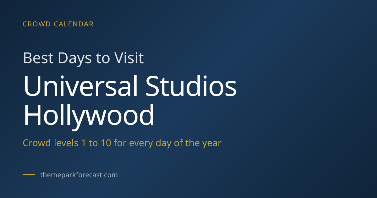 Best Days to Visit Universal Studios Hollywood in 2026 | Crowd Calendar ...